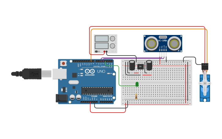 Circuit design Activity # 5 Driving Stepper and Servo Motor - Tinkercad