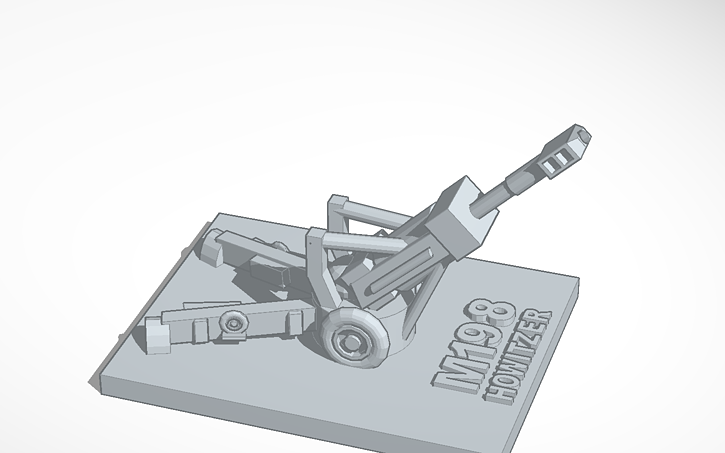3D design M198 Howitzer - Tinkercad