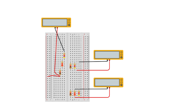 Circuit design Atividade1(30V) | Tinkercad