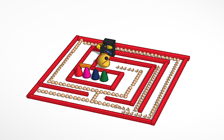 3D design pacman - Tinkercad