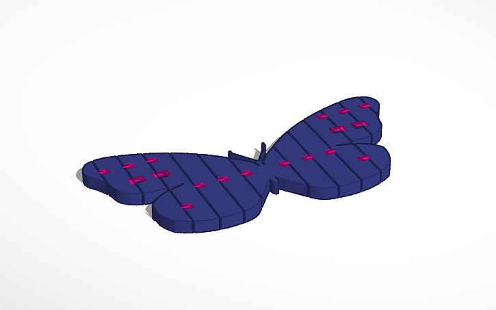 3D design Articulated Butterfly - Tinkercad
