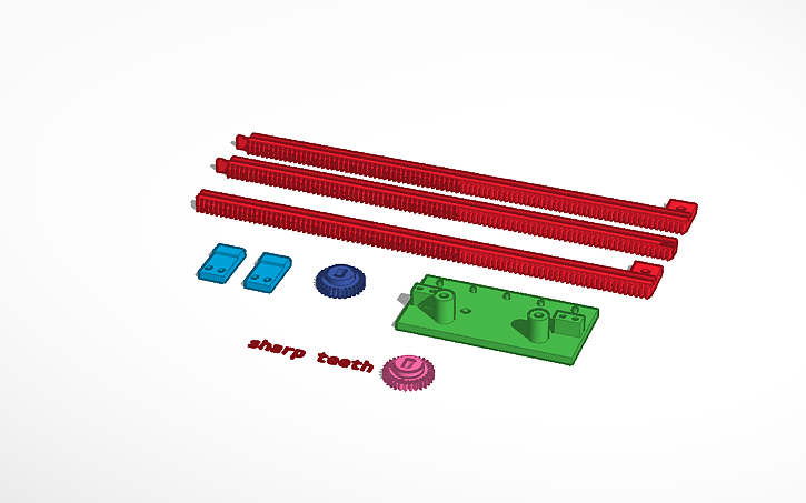 3D design Rack and pinion for 28BYJ-48 steppermotor | Tinkercad