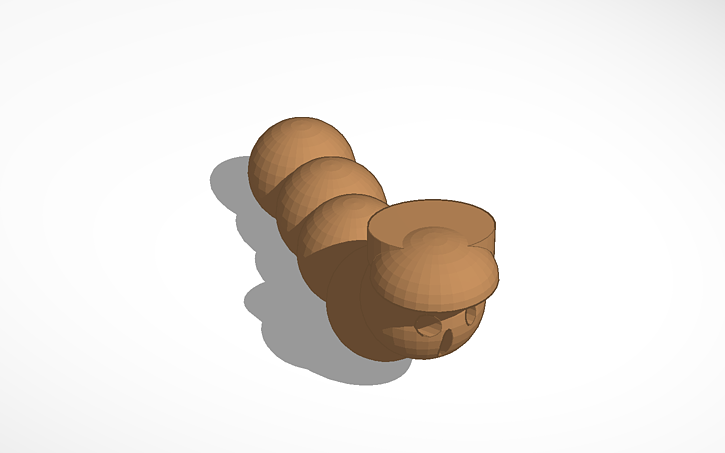 3d Design Surprised Worm Tinkercad