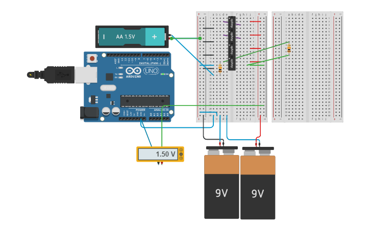 Circuit design Arduino Multimeter - Tinkercad