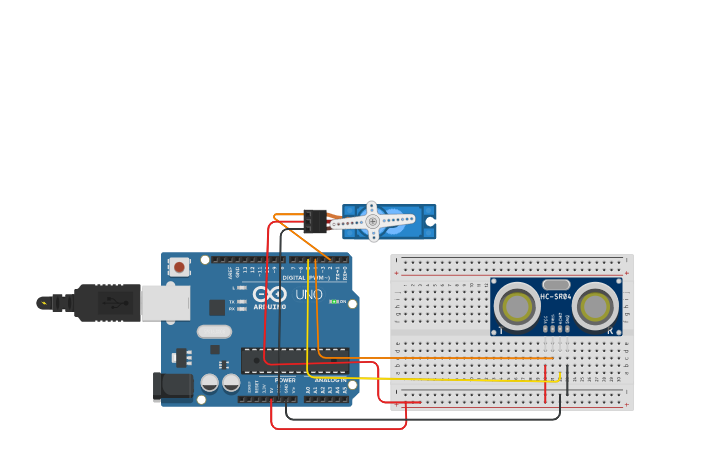 Circuit design Copy of çöp kutusu projesi - Tinkercad