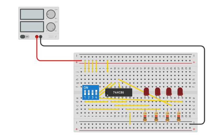 Circuit Design Exp 5 Gray To Binary Tinkercad