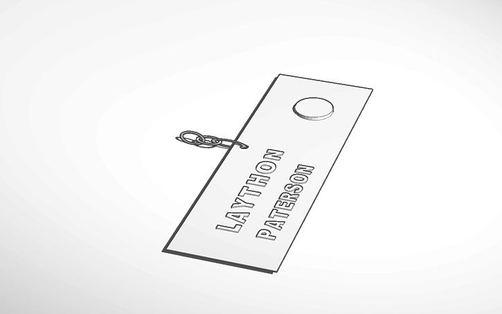 3D design southeast valley Name tag Laython Paterson/6th Grade | Tinkercad