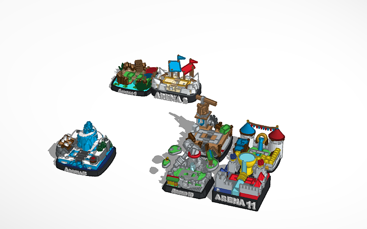 3D design Clash Royale Arenas W.I.P. - Tinkercad