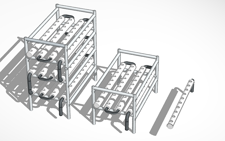 3D design Hydroponic System - Tinkercad