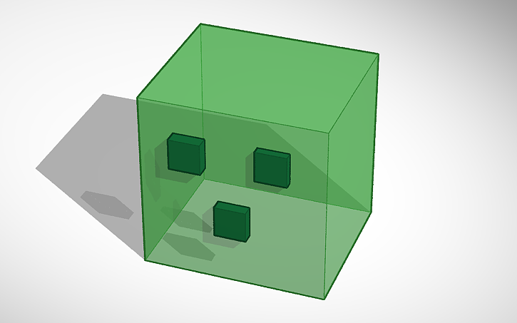 3D design Minecraft slime - Tinkercad