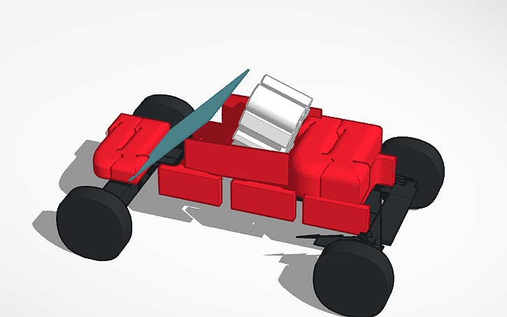 3D design 100% text car (simlab) - Tinkercad