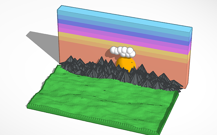 3D design Beautiful Sunset | Tinkercad