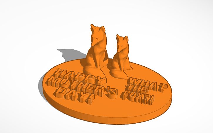 3D design Mother's Day gift. | Tinkercad