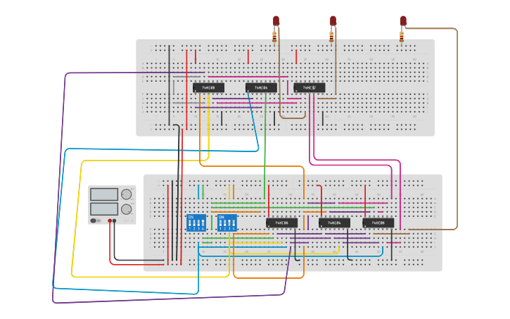 Circuit Design St Expt 4 2 Bit Comparator Tinkercad