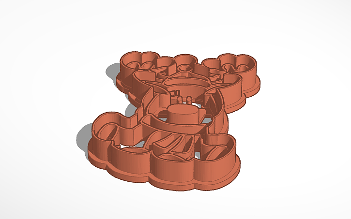 3D design Reindeer Cookie Cutter - Tinkercad