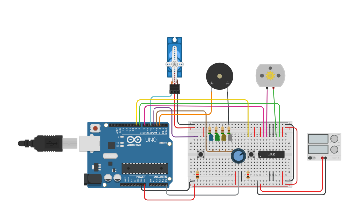 Circuit design Tarea 3 - Caso 2 - Tinkercad