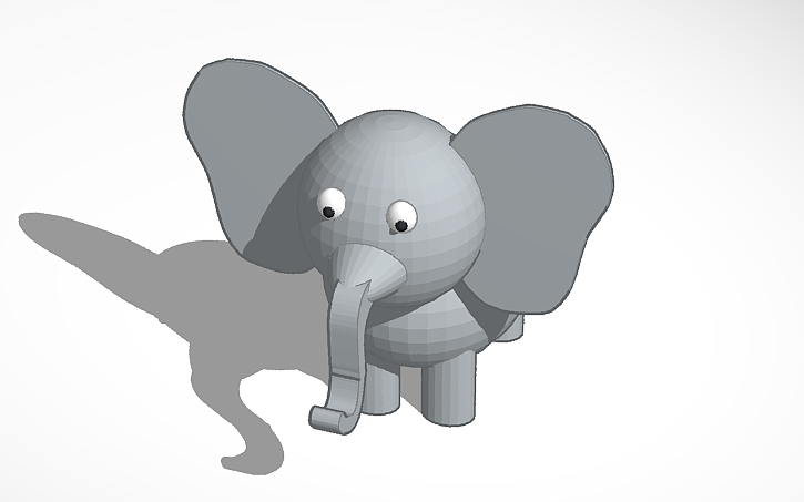 3D design Elephant - Tinkercad