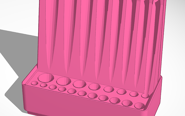 3D design Gridfinity 2x1 Vertical Drill Bit Holder - Tinkercad