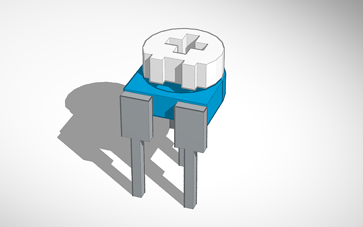 3D design Trimpot deitado - Tinkercad