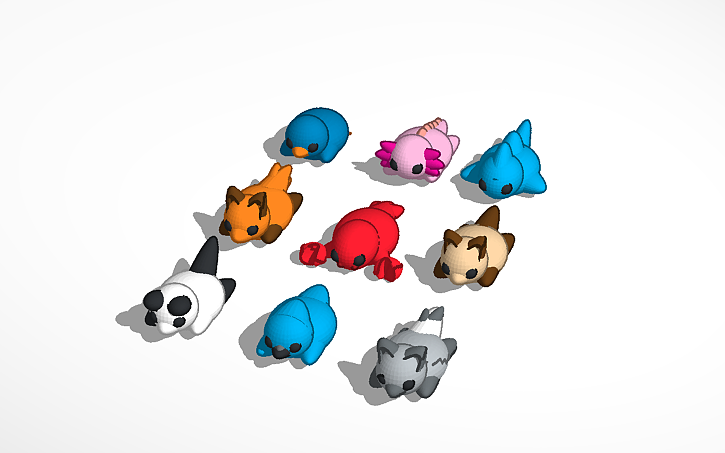 3D design Animal figures - Tinkercad