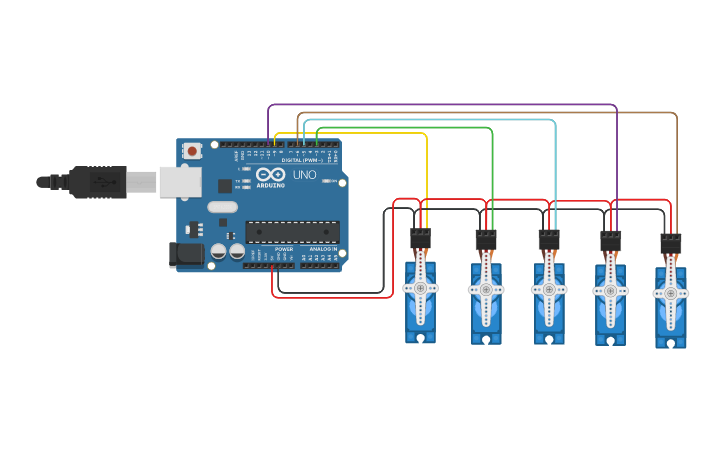 Circuit design SERVO AUTOMATICO - Tinkercad