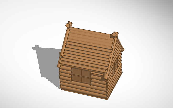 3D design Log Cabin - Tinkercad