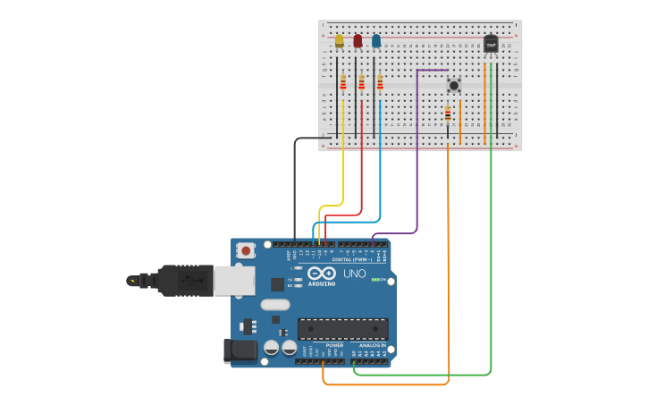 Circuit design Servio Tulio projeto 1 CDM | Tinkercad
