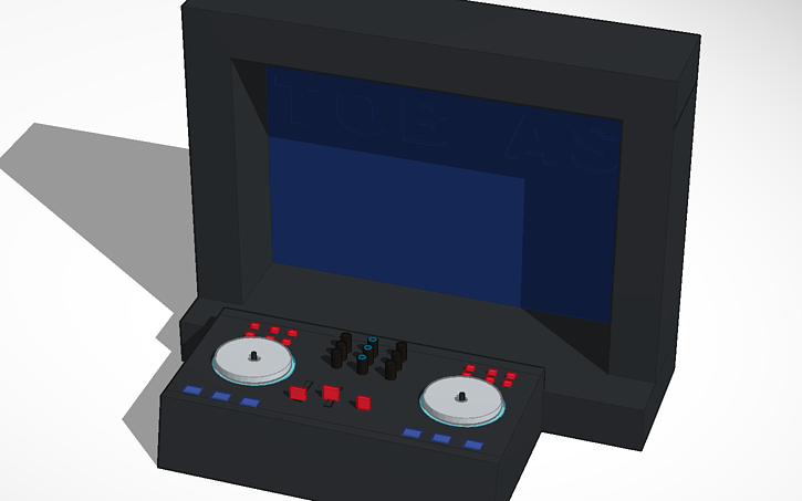 3D design DJ tafel - Tinkercad