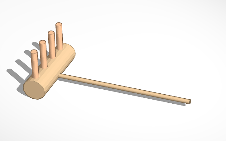 3D design Tiny zen garden rake lol - Tinkercad