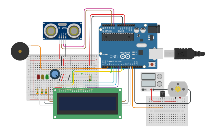 Circuit design control de nivel de agua en cilindro D10 h20 (cm ...