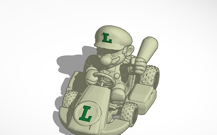 3D design Super Mario Kart Remix Lefty Luigi - Tinkercad