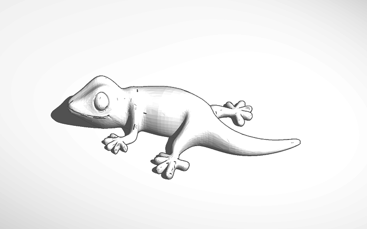 3D design gecko - Tinkercad