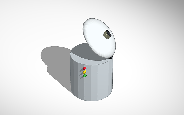 3D design Tong Sampah Pintar - Tinkercad