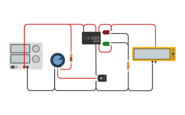 Circuit design Automatic Cut-Off Battery Charger - Tinkercad