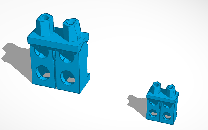 3D design Lego Legs and hips - Tinkercad