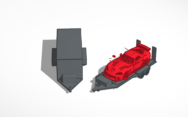 3D design Car Trailers with dodge vipers - Tinkercad