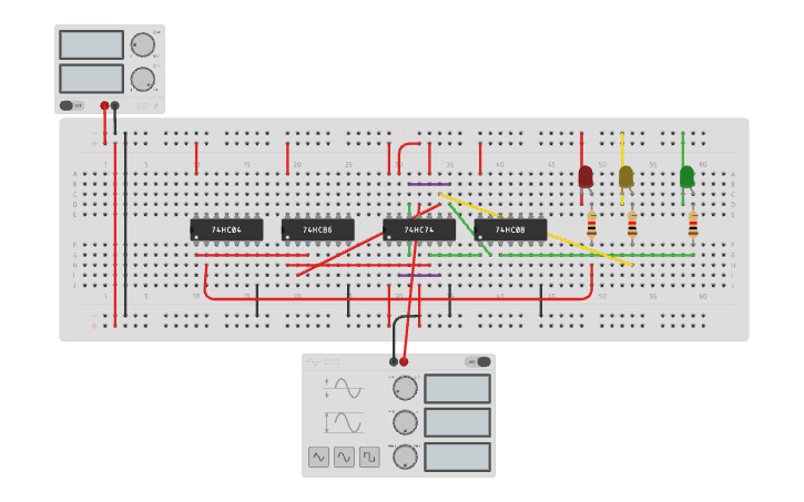 Circuit design 2:4 Decoder - Tinkercad