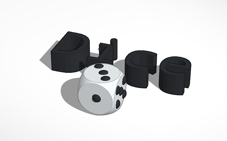 3D design The Dice - Tinkercad