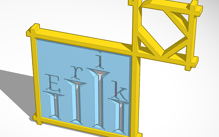 3D design Name tag | Tinkercad