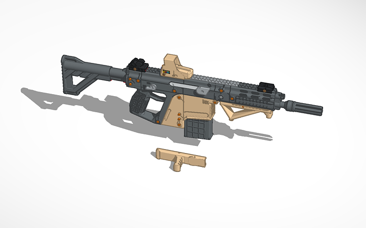 3D design vector gun - Tinkercad