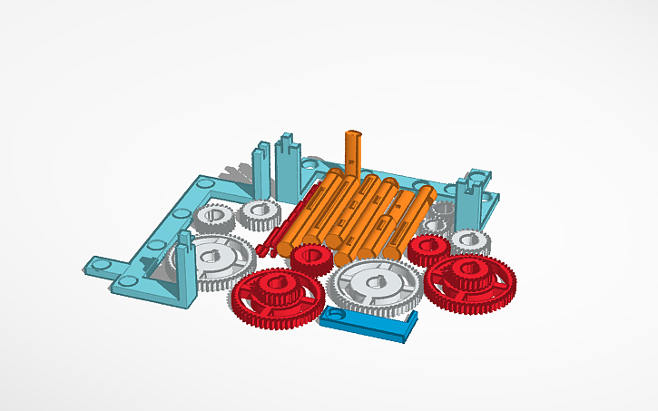 3D design 4 speed gearbox with reverse - Tinkercad