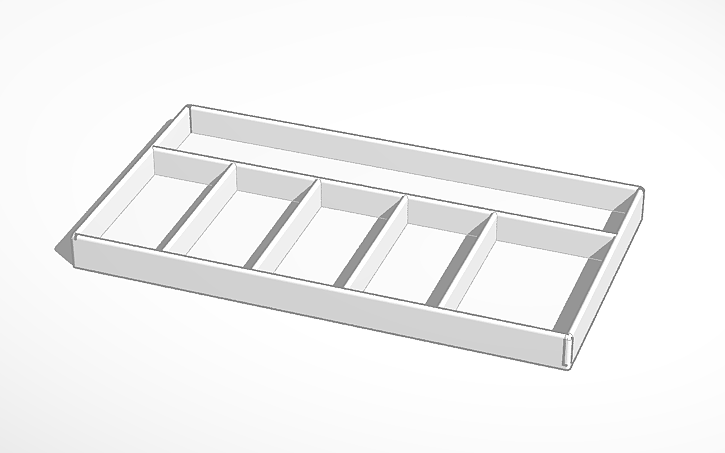3D design Multi Tray - Tinkercad
