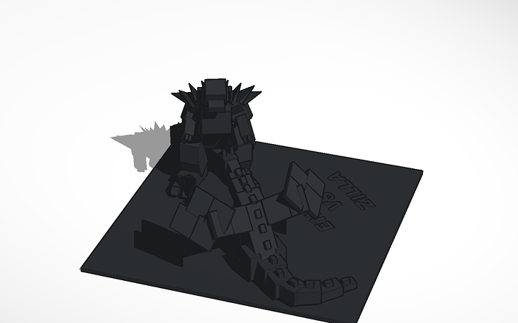 3D design Ender vs. Godzilla - Tinkercad