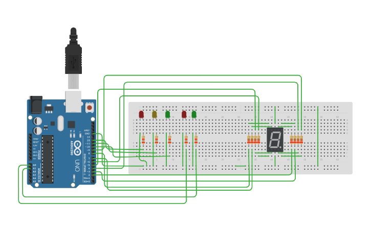 Circuit design Exercicio 4 | Tinkercad
