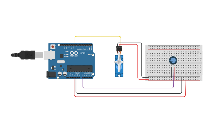 Circuit design Servomotor | Tinkercad Circuit design Servomotor | Tinkercad