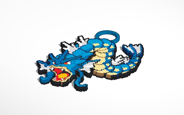 3D design Gyarados chain - Tinkercad