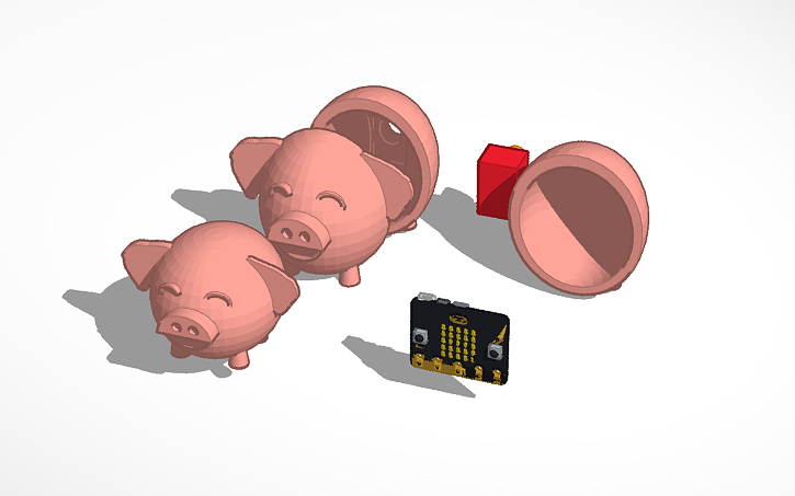 3D design pig - Tinkercad