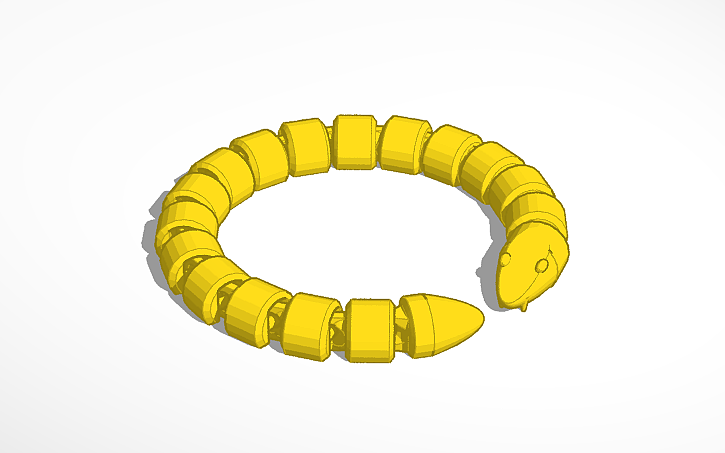3D design Moving Snake (11 1/2 Inches) - Tinkercad