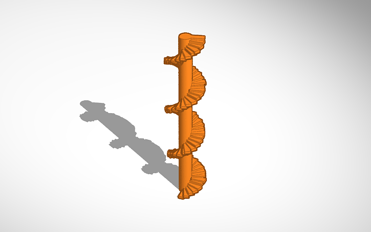 3D design Copy of Spiral Staircase - Tinkercad