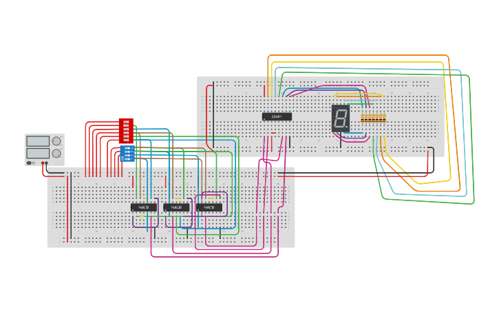 Circuit Design Decodificador Bcd Para 7 Segmentos Tinkercad